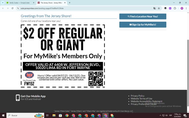 Jersey Mike's Subs Promo Code (4 Verified) - 50% Off Sep 2025