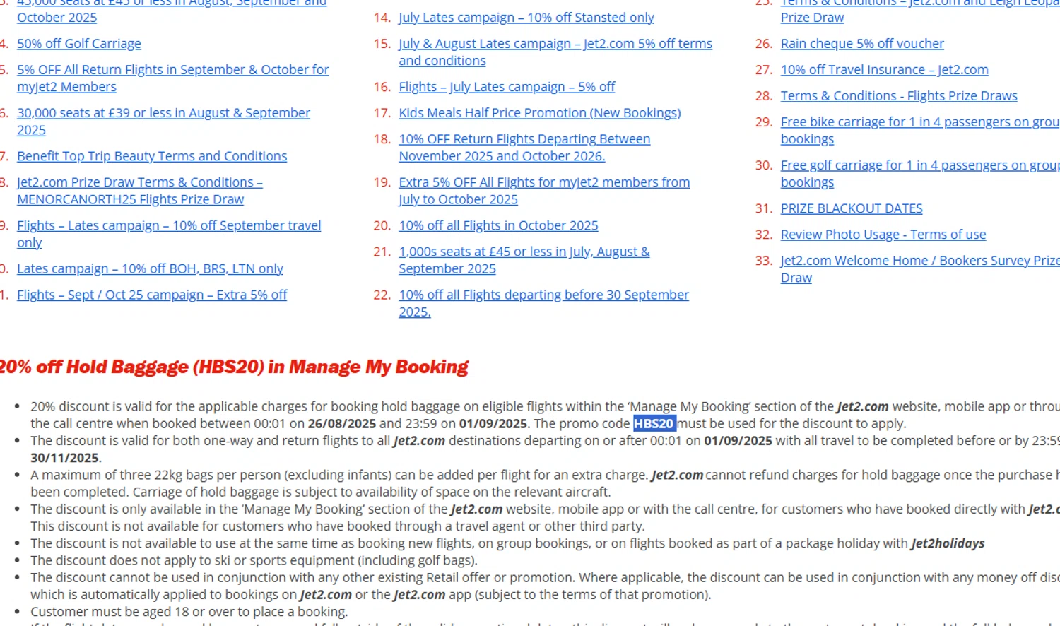 Jet2.com Promo Codes (3 Verified) - 20% Off w/Code Sep 2025