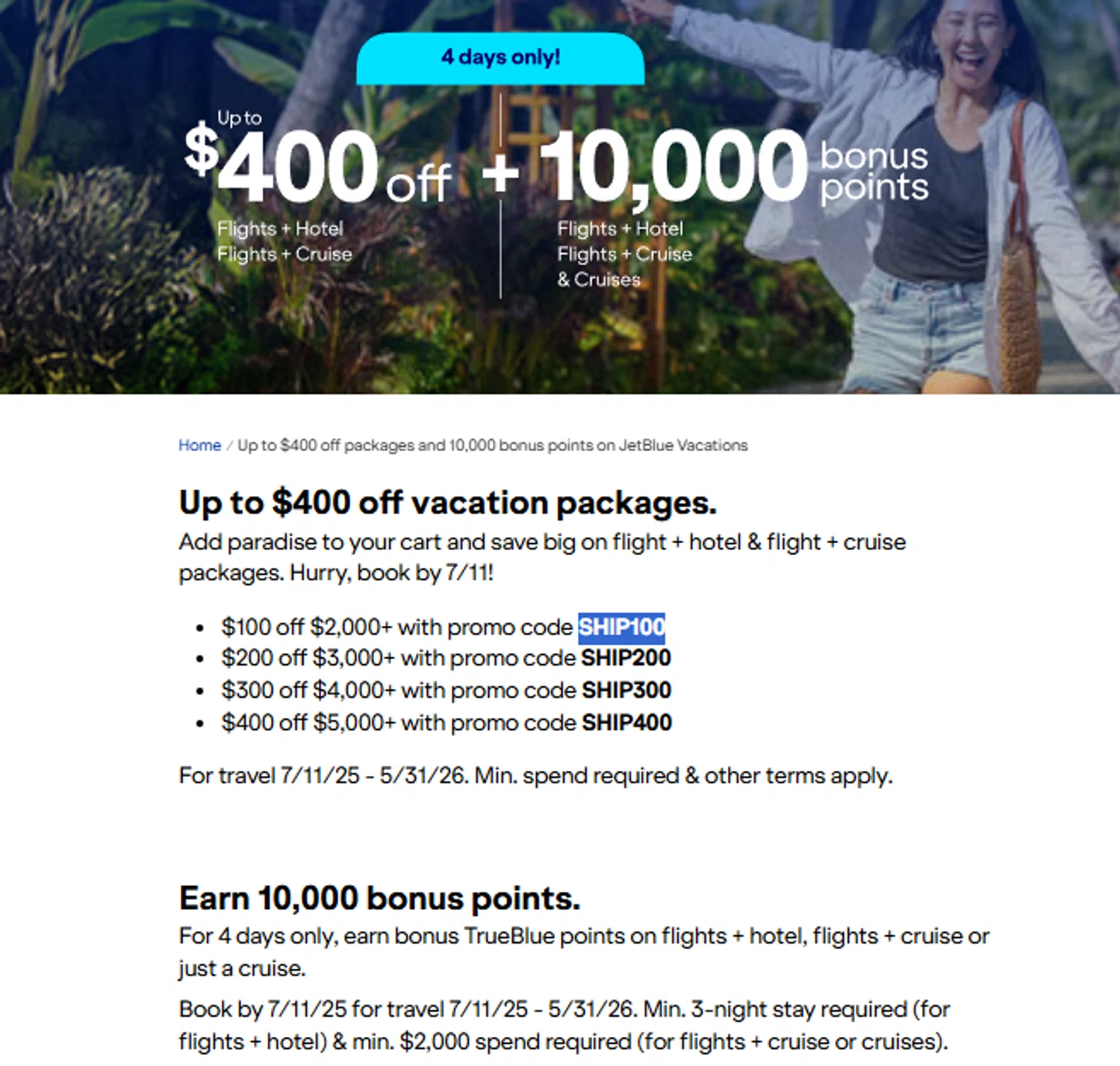 JetBlue Promo Codes - $300 Off (10 Verified) Jul 2025