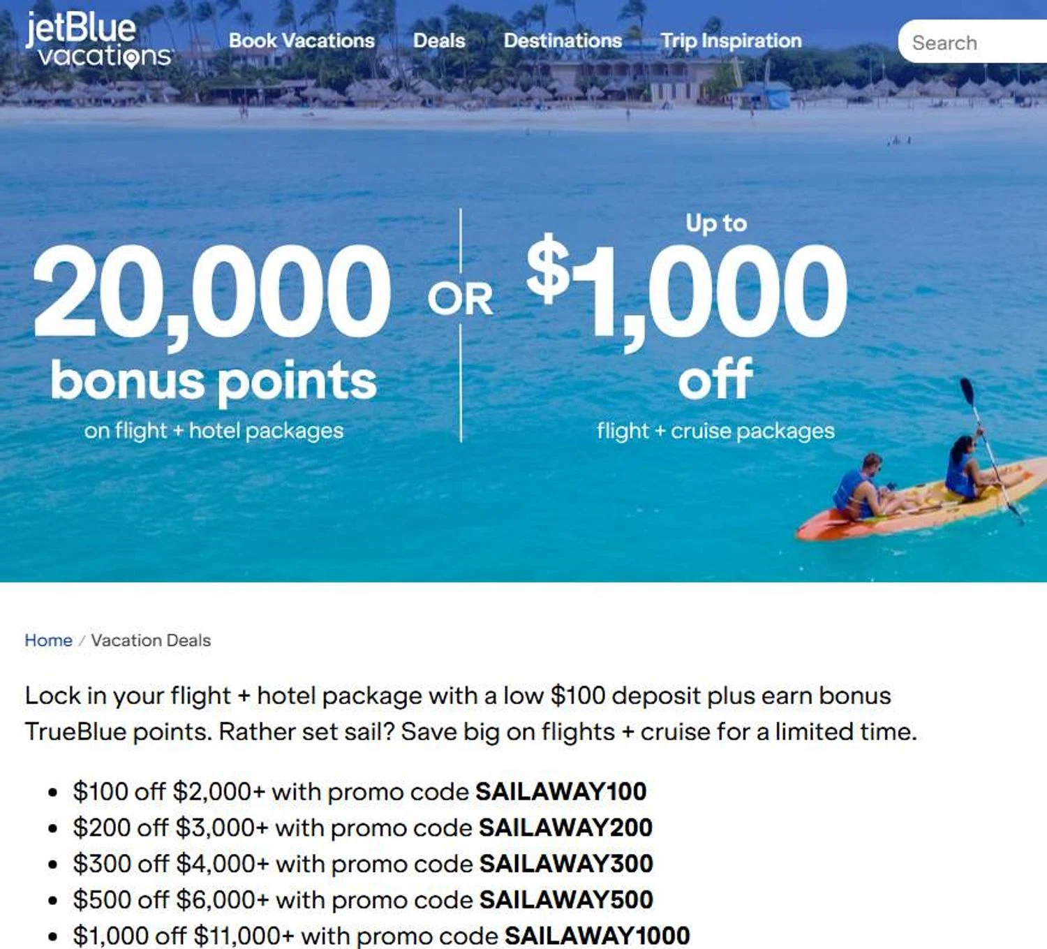 JetBlue Vacations Promo Codes - $700 Off Sep 2025