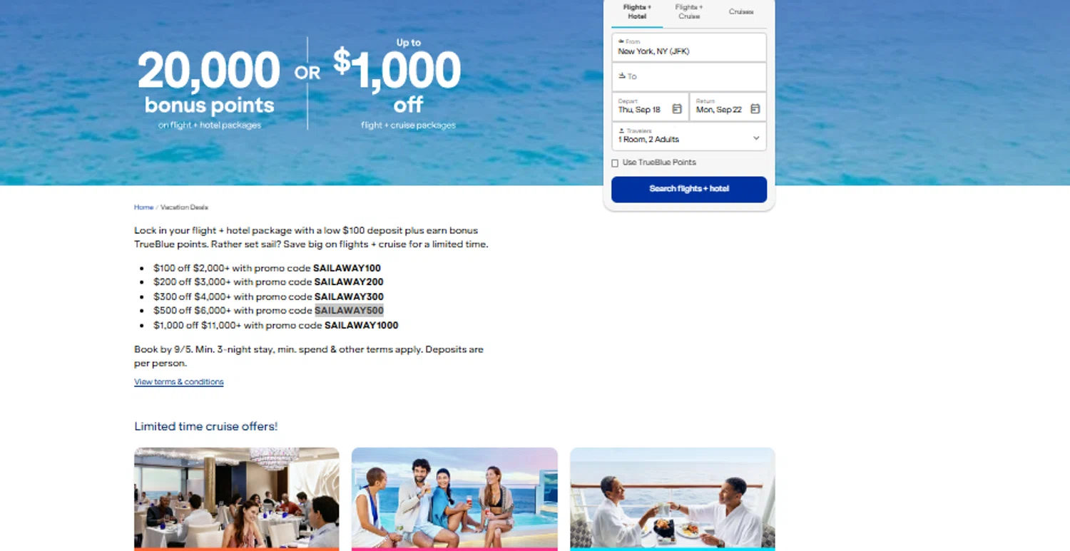 JetBlue Vacations Promo Codes - $700 Off Oct 2025