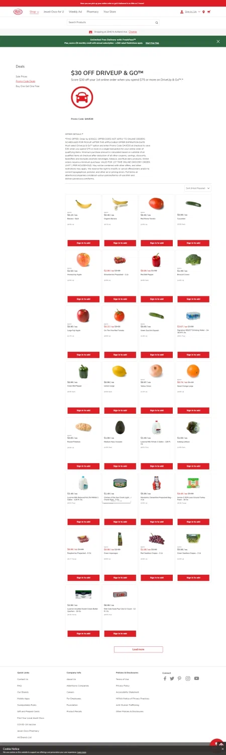 Jewel Osco Promo Codes - $20 Off | October 2024