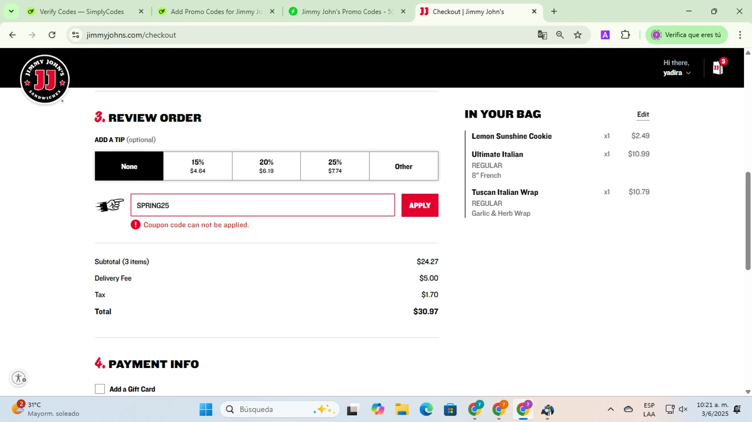 Jimmy John's Promo Codes (1 Verified) - $5 Off Jul 2025