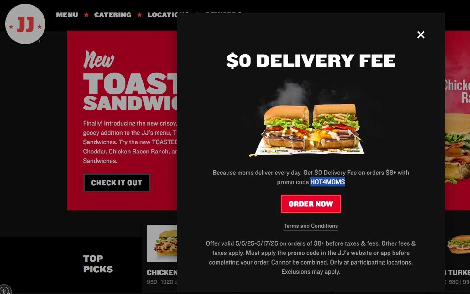 Jimmy John's Promo Codes (1 Verified) - $5 Off Jul 2025