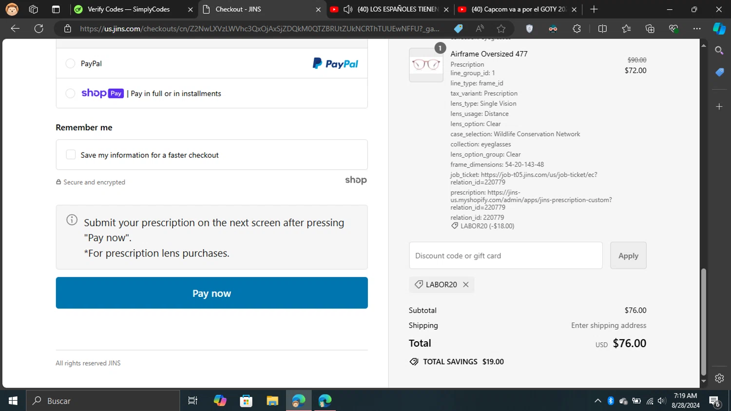 JINS Eyewear Promo Codes & Black Friday 2024 Deals - $20 Off