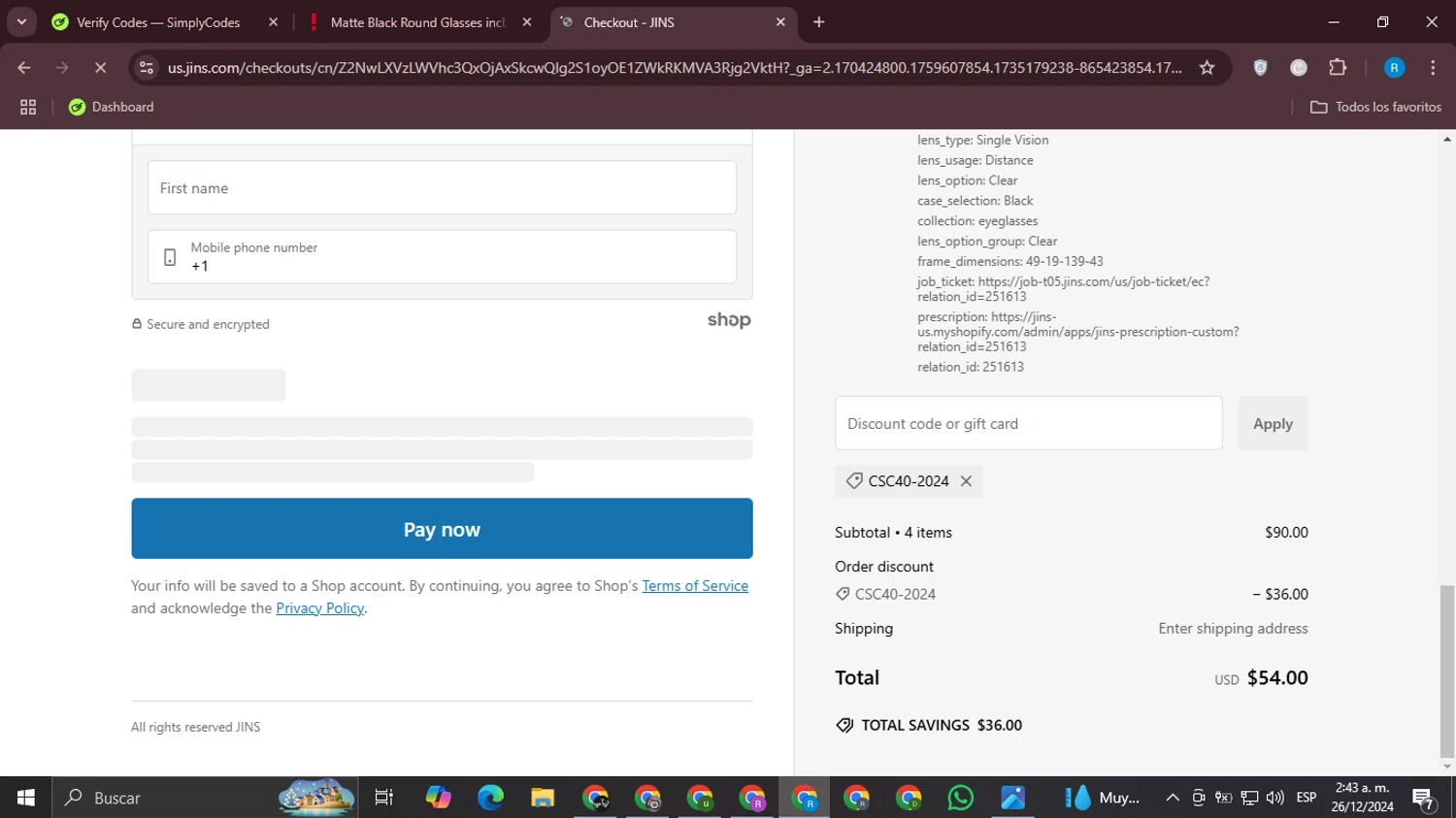 JINS Eyewear Promo Codes - 10% Off | January 2025