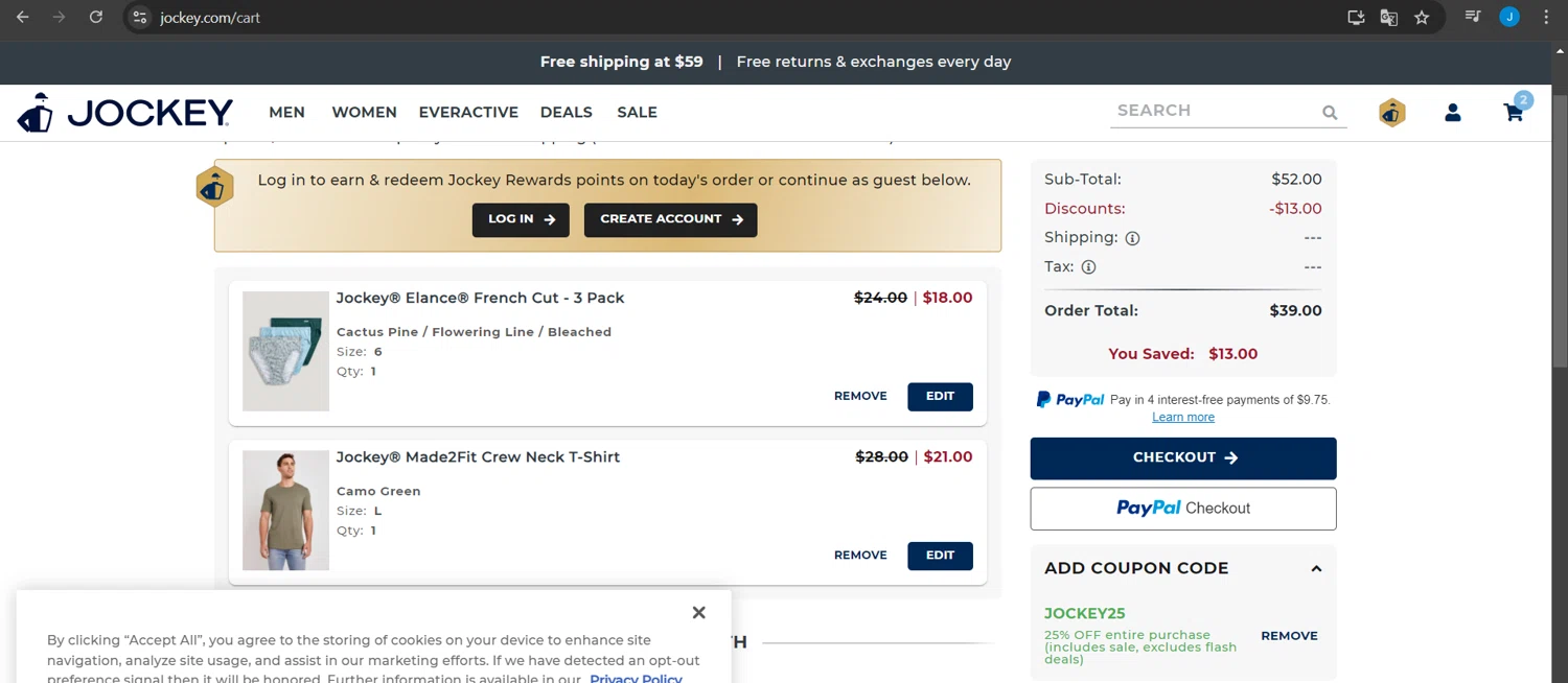 Jockey Coupon Codes - 25% Off | October 2024