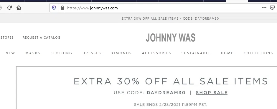 Johnny Was Discount Codes | 25% Off in Mar 2021 | SimplyCodes
