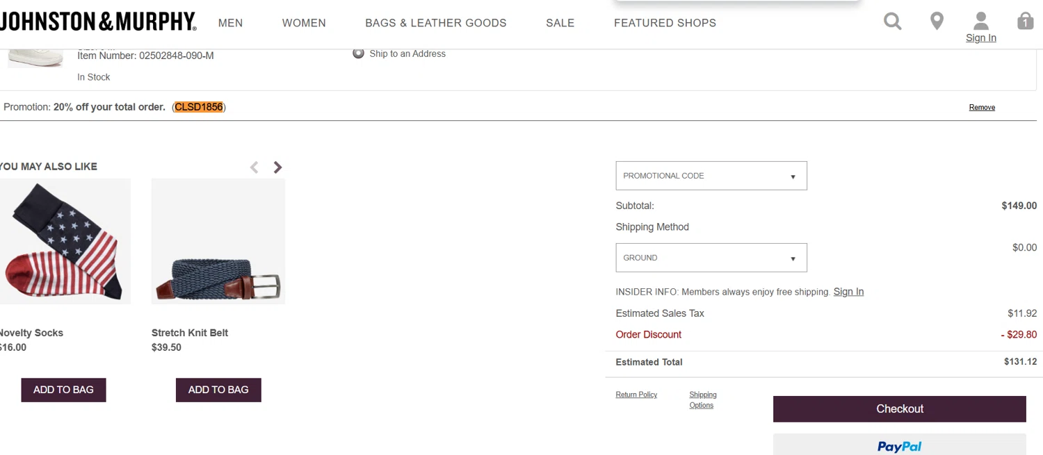 Johnston & Murphy Promo Codes - 20% Off Oct 2025