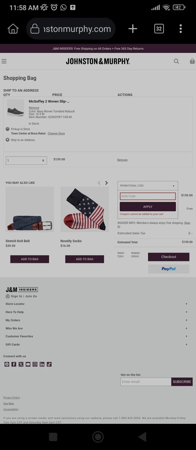 Johnston & Murphy Promo Codes - 10% Off Coupons Dec 2025