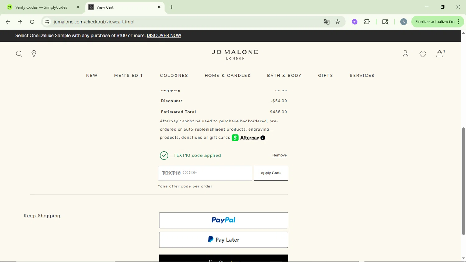 Jo Malone Promo Codes - 10% Off (4 Verified) Sep 2025