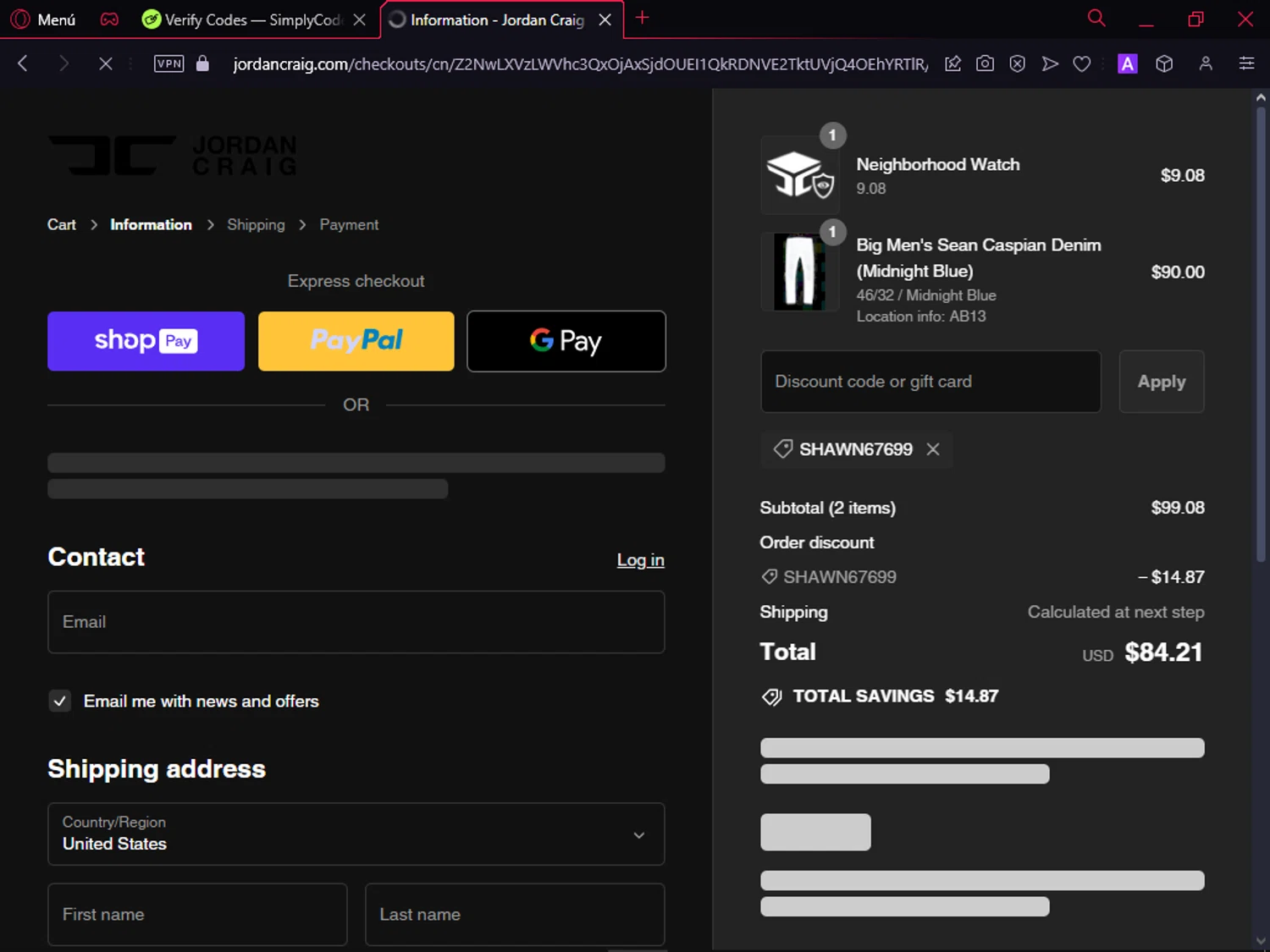 Jordan Craig Discount Codes - 20% Off | September 2024