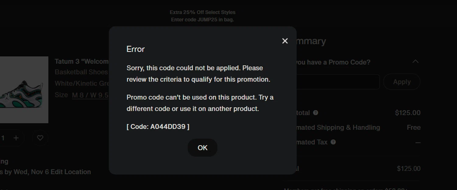 Jordan Coupon Codes - 25% Off | November 2024