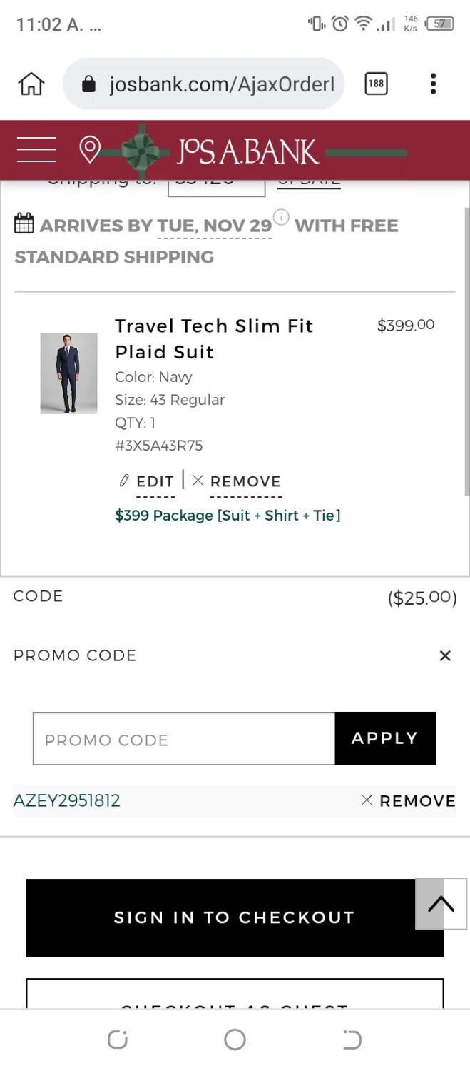 Jos. A. Bank Promo Codes - $25 Off | January 2025