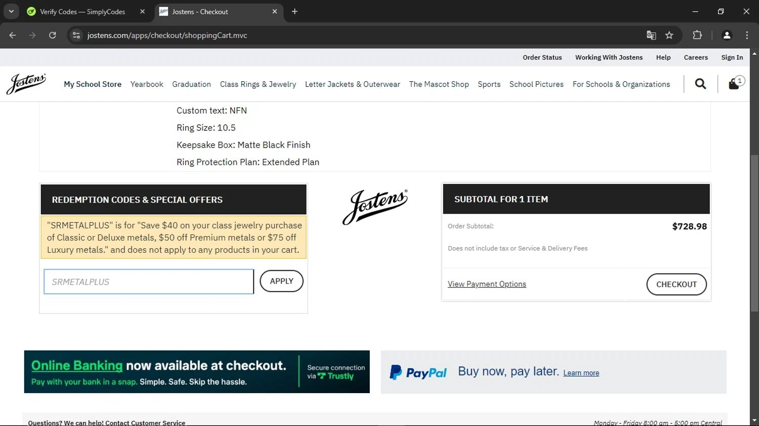 Jostens Coupon Codes - $40 Off | November 2024