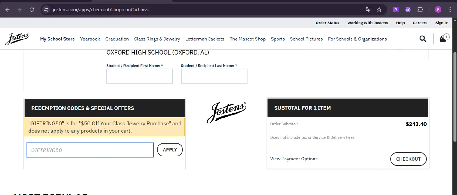 Jostens Promo Codes - $300 Off (6 Verified) Dec 2025