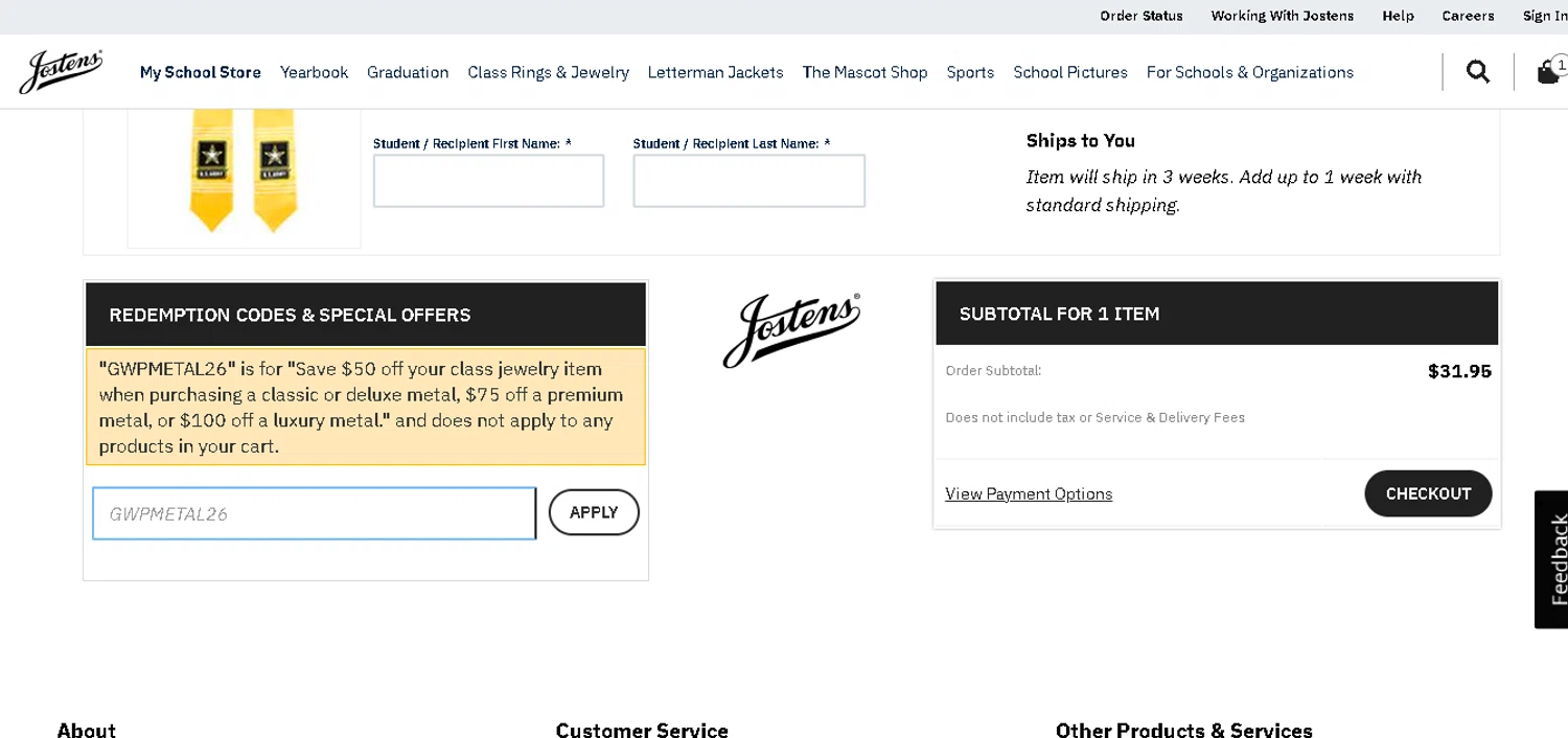 Jostens Promo Codes - $50 Off (3 Verified) Feb 2026