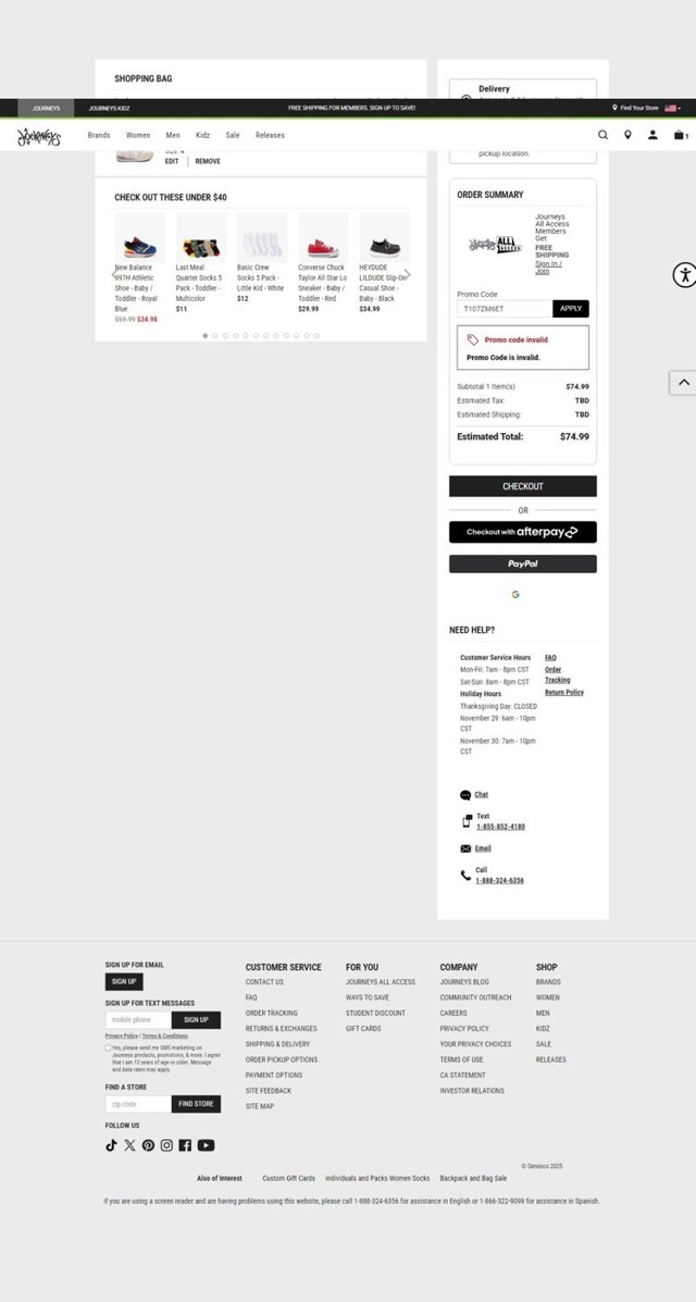 Journeys Promo Codes - $5 Off Coupons Aug 2025