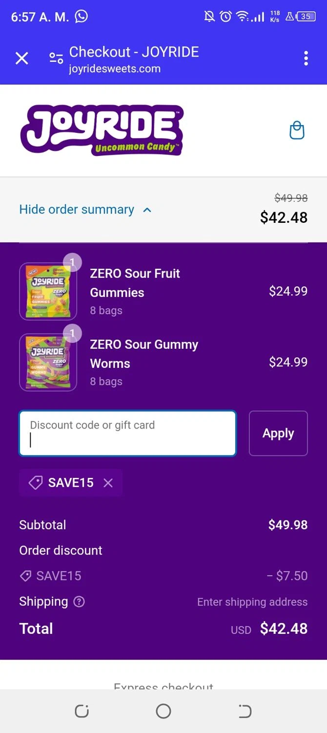 Joyride Sweets Promo Codes - $10 Off | September 2024