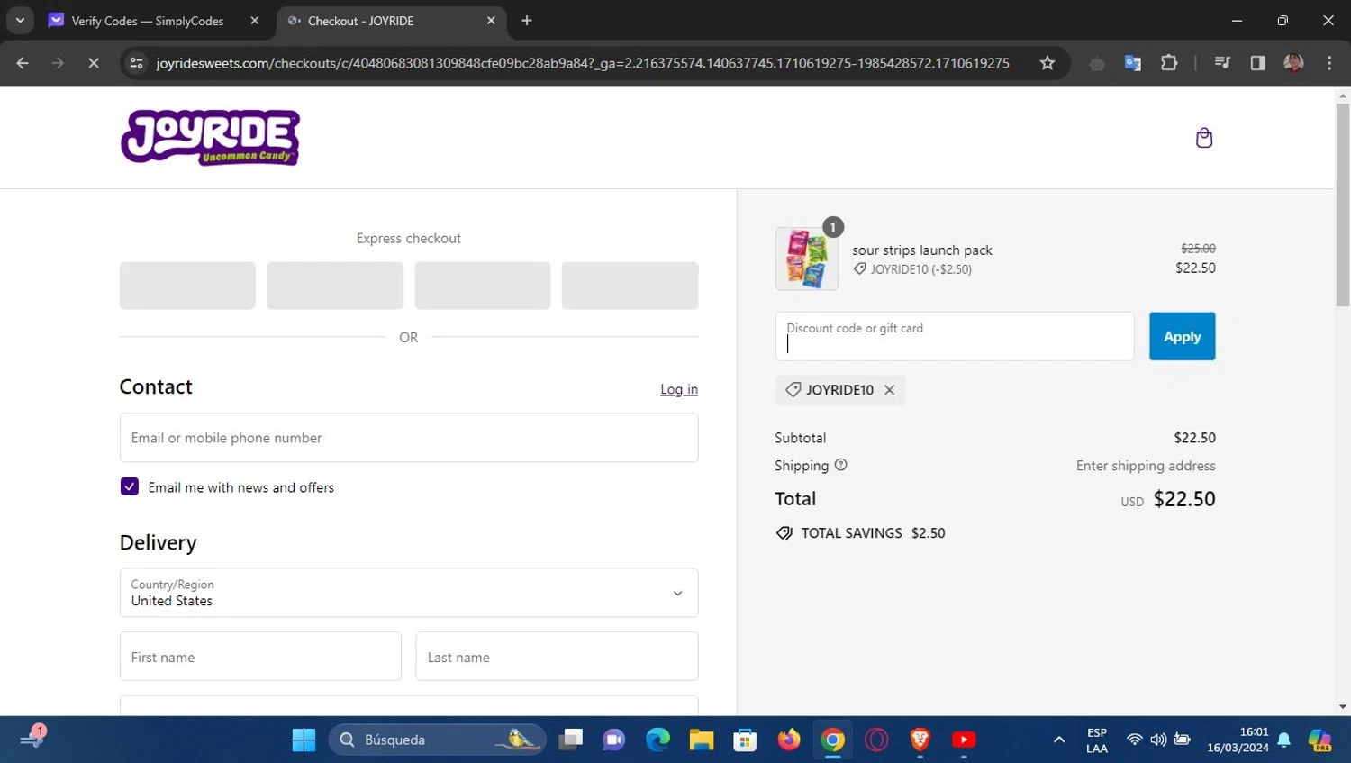 Joyride Sweets Promo Codes - $10 Off | November 2024