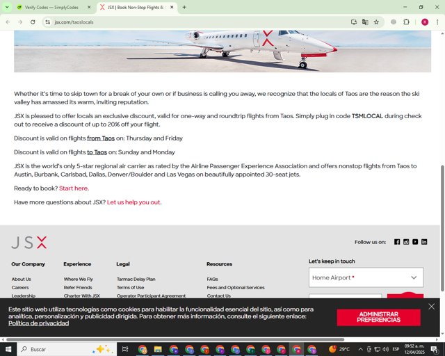 JSX Promo Codes (1 Verified) - 20% Off w/Code May 2025