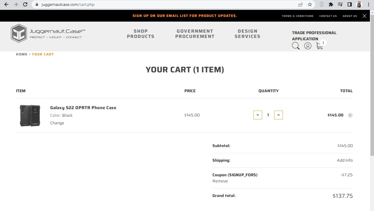 Juggernaut Case Discount Codes - 5% Off | December 2024