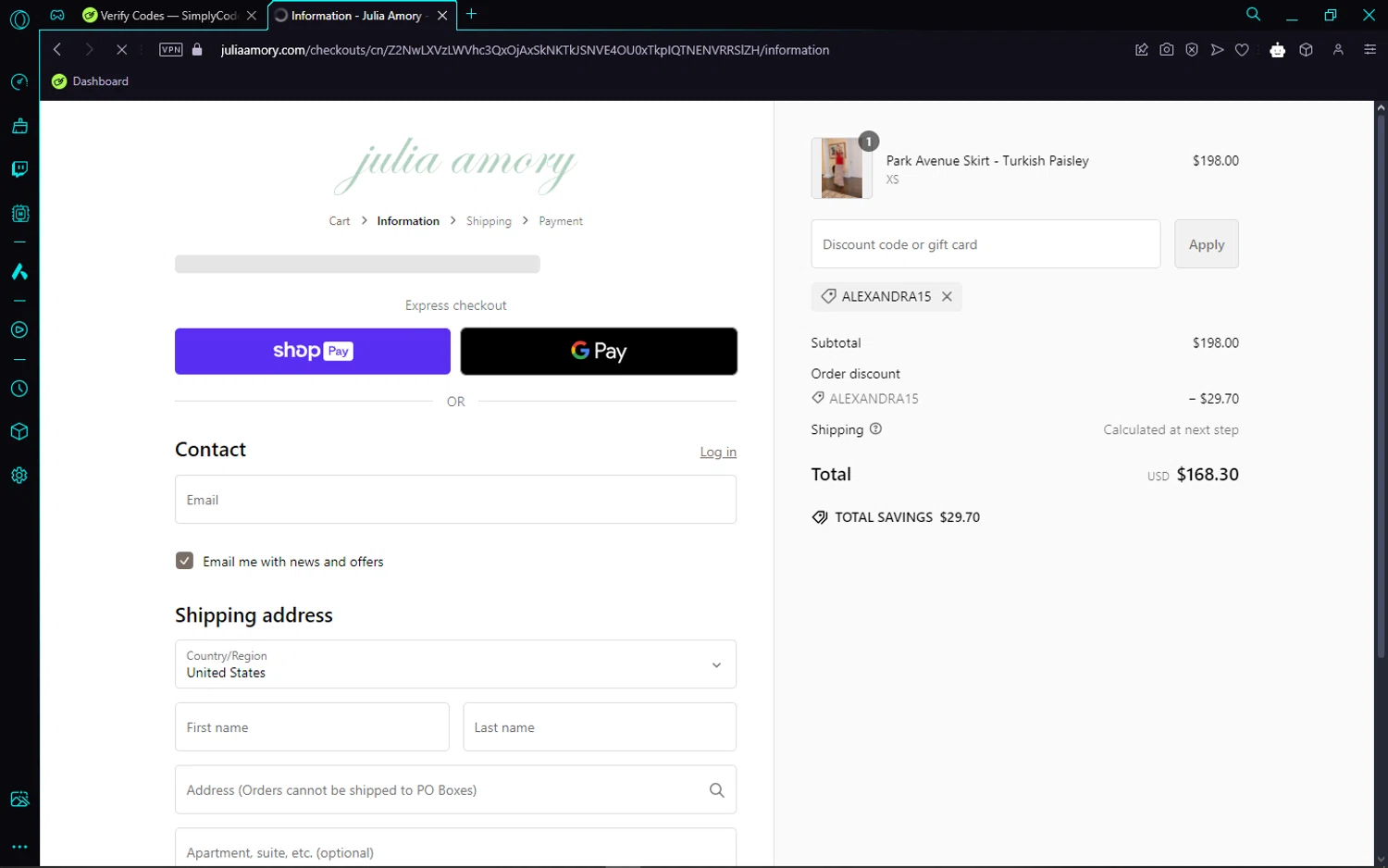 Julia Amory Discount Codes - 15% Off | January 2025