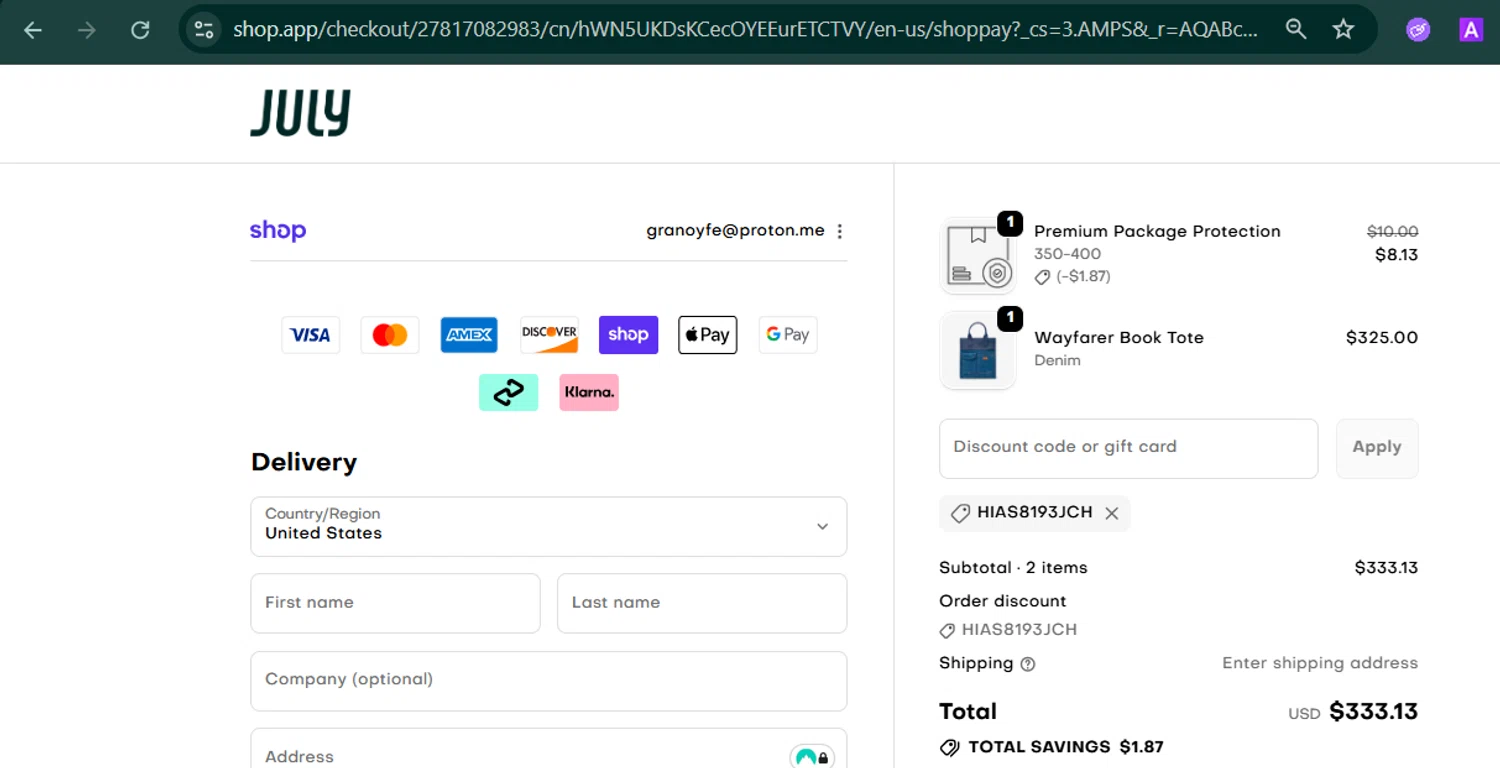 July Promo Codes - 15% Off (5 Verified) Jan 2026