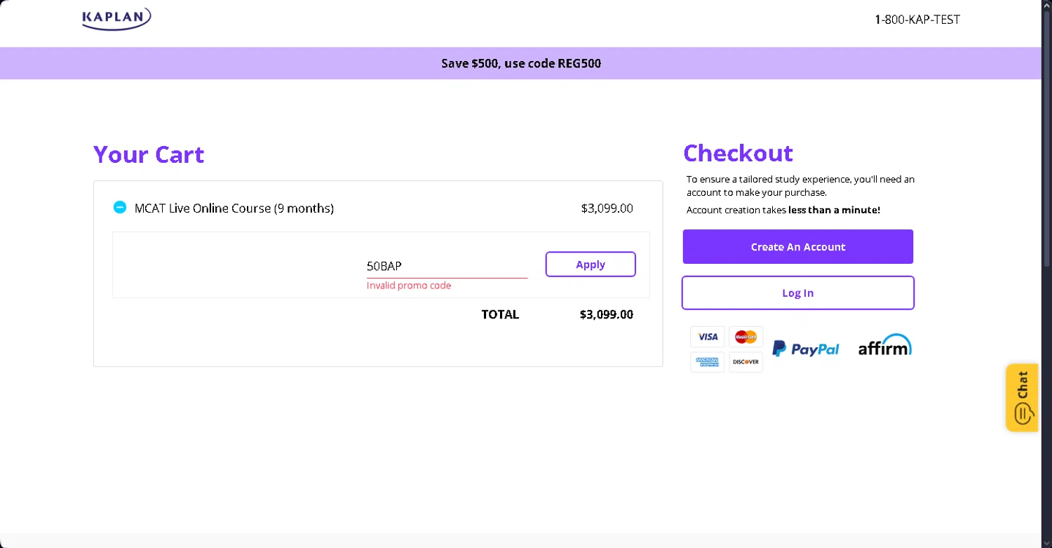 Kaplan Promo Codes (5 Verified) - 20% Off w/Code Feb 2025