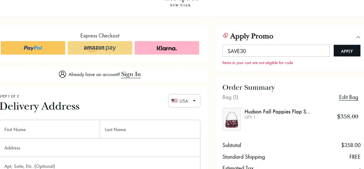 Kate Spade Promo Codes - 25% Off | November 2024