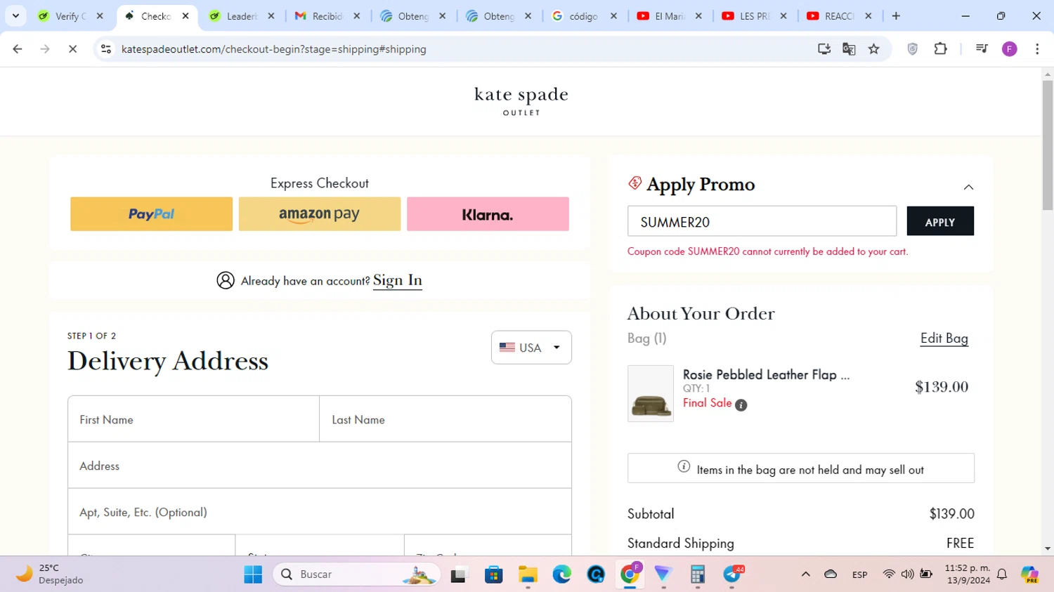 Kate Spade Outlet Promo Codes - 25% Off | September 2024