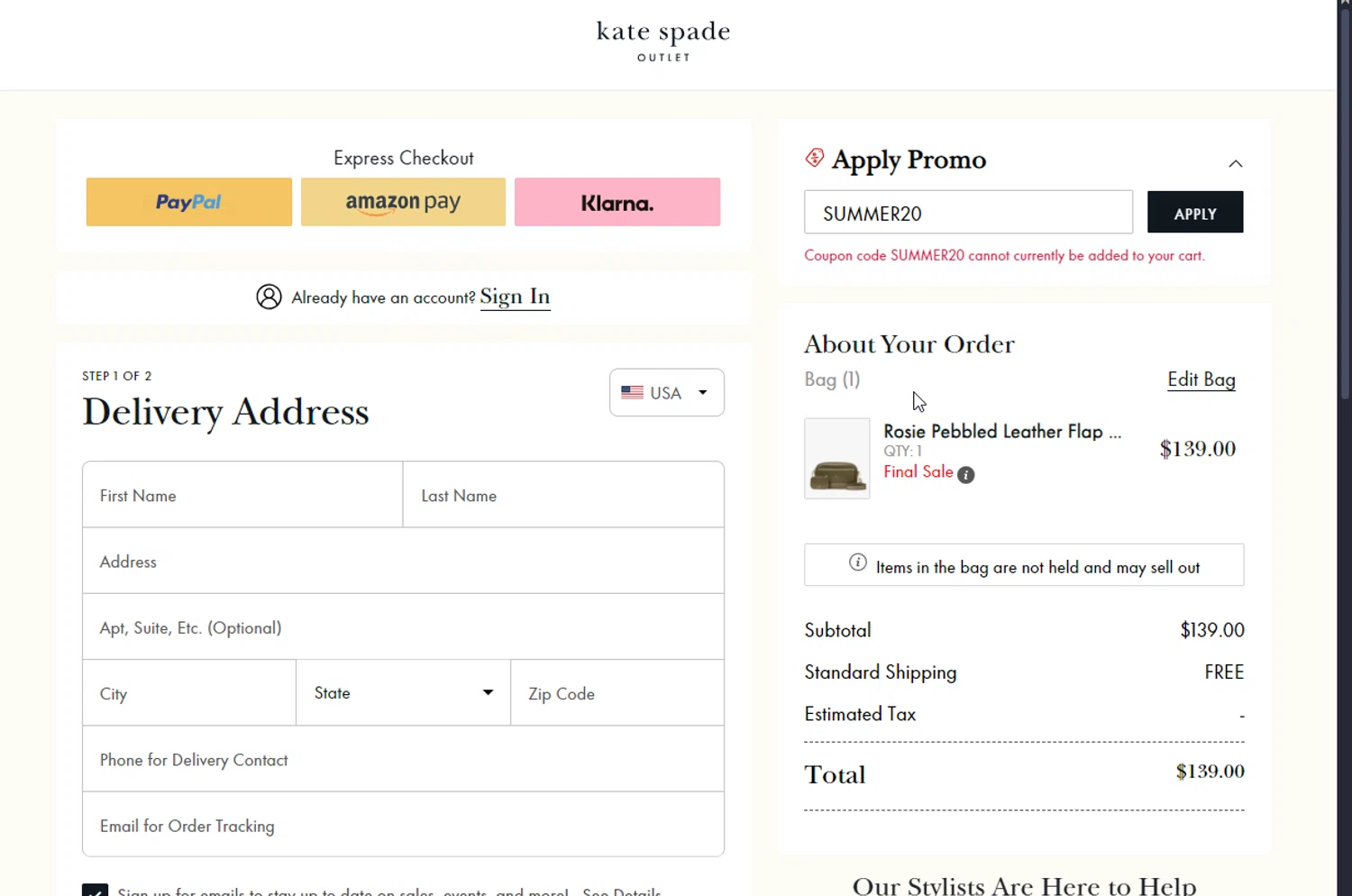 Kate Spade Outlet Promo Codes - 25% Off | September 2024