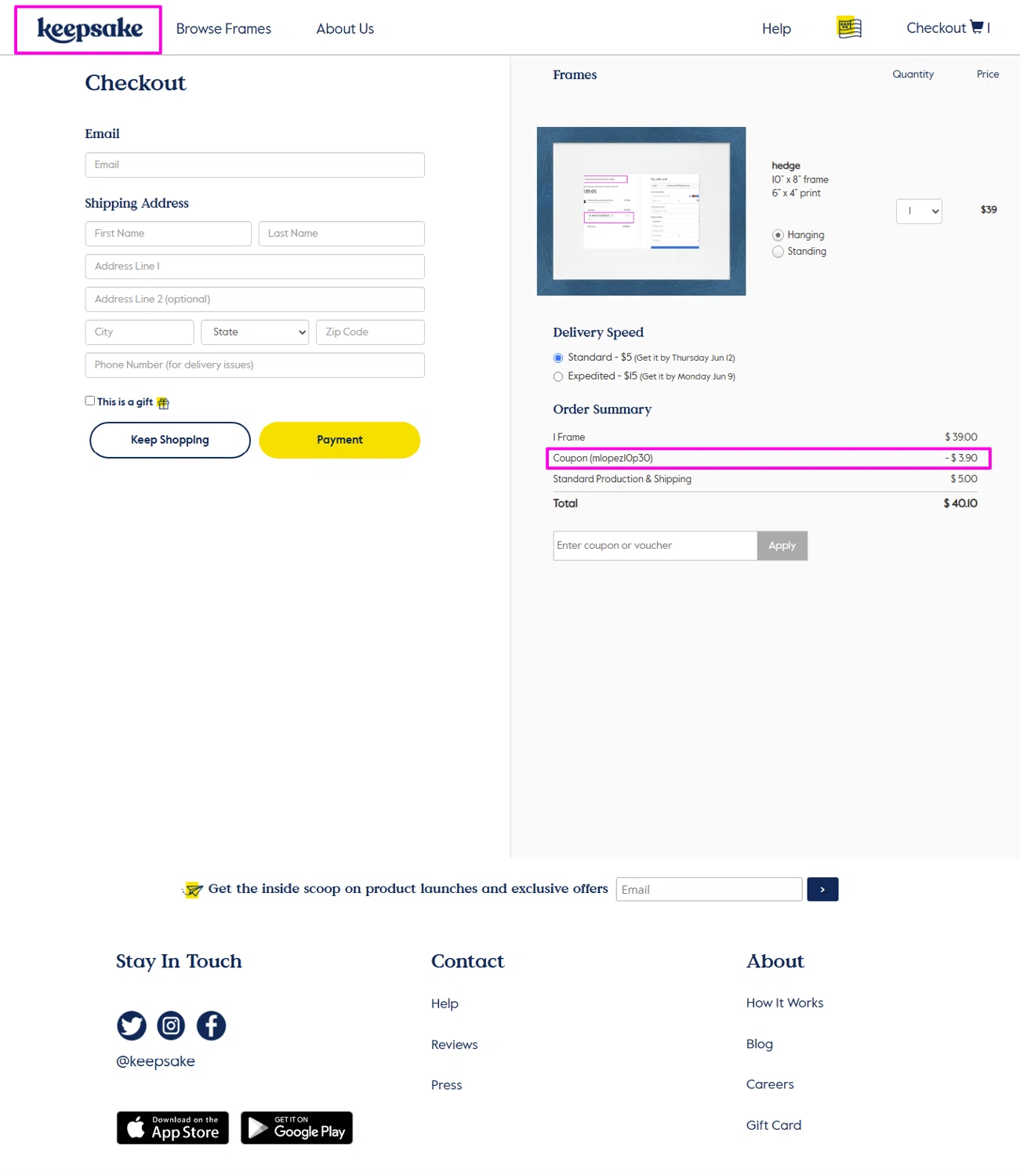 Keepsake Frames Promo Codes - 20% Off Coupons Sep 2025