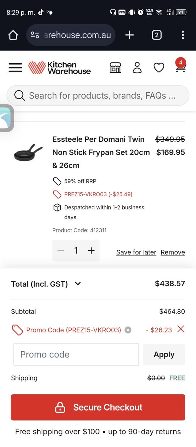 Kitchen Warehouse Promo Code (1 Verified) - 15% Off May 2025