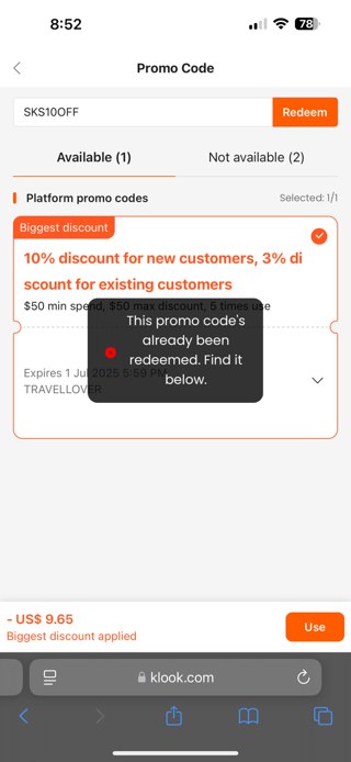 Klook Promo Codes - 5% Off | October 2024