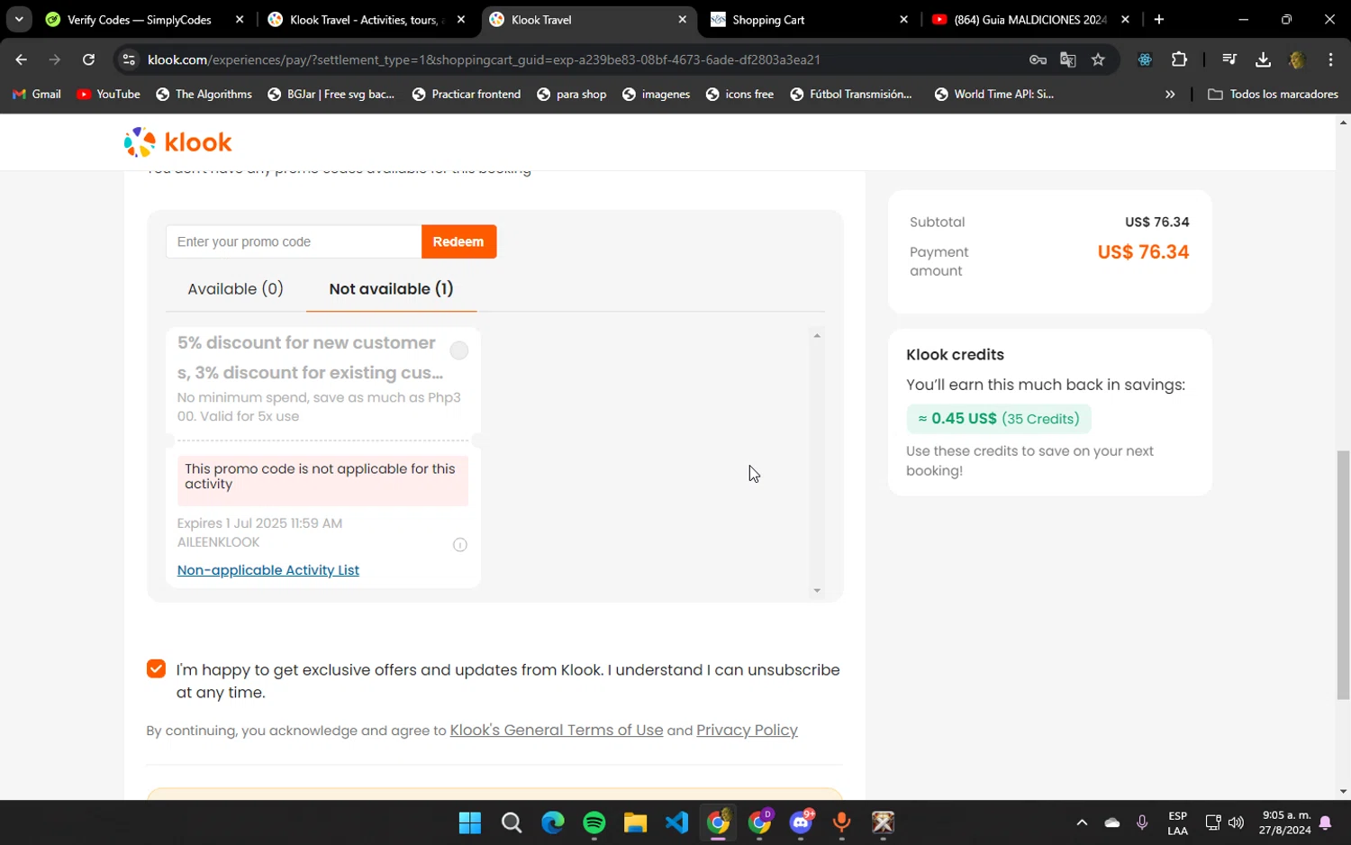 Klook Promo Codes - 5% Off | September 2024