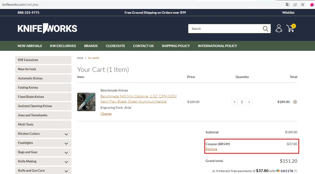 KnifeWorks Coupon Codes - 5% Off Coupons Jan 2025