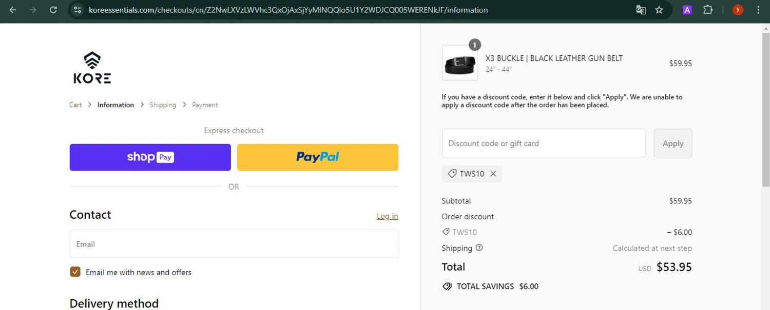 Kore Essentials Discount Codes - 10% Off | September 2024