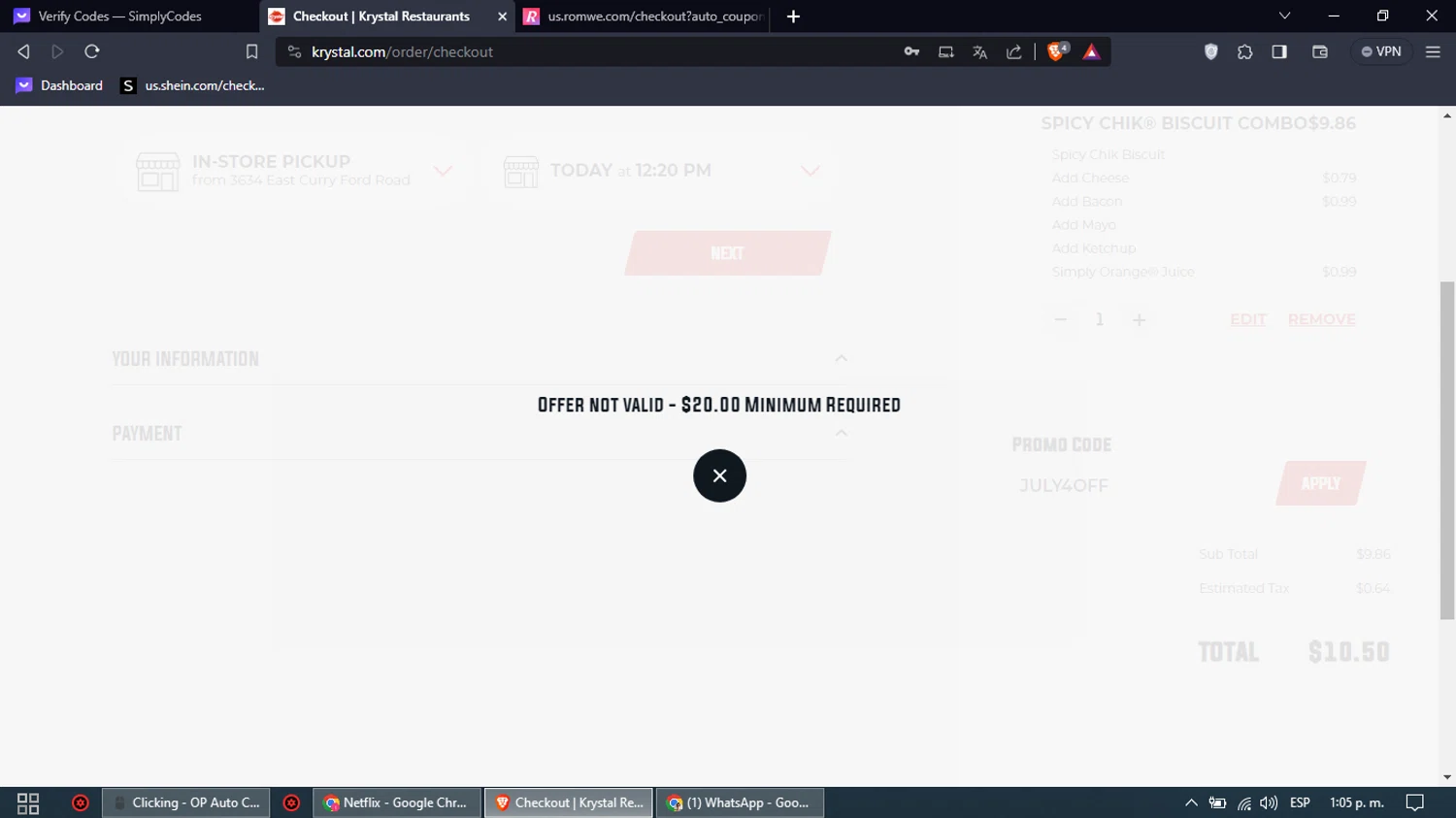 Krystal Promo Codes - Coupons in August 2024 | SimplyCodes