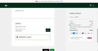 Lacoste Promo Codes - 25% Off Coupons Sep 2025