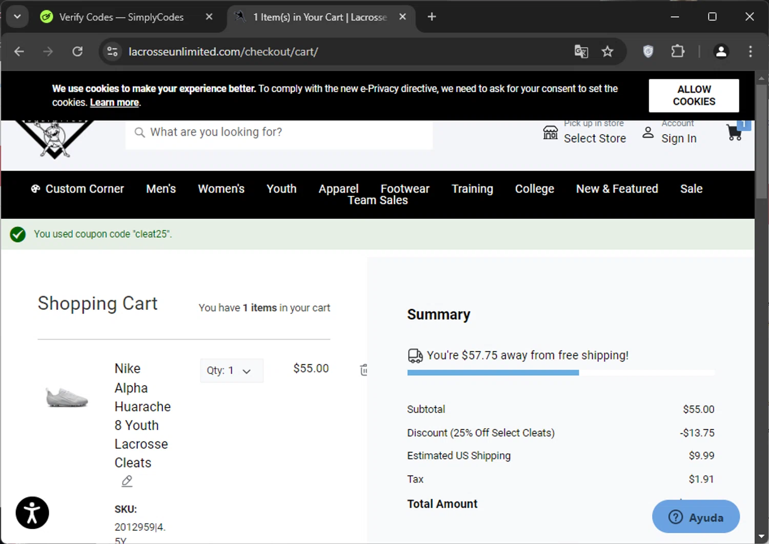 Lacrosse Unlimited Promo Codes - 20% Off | October 2024