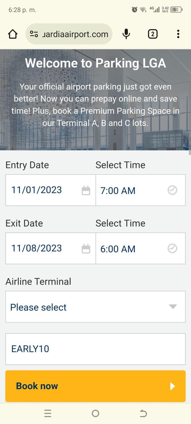LaGuardia Airport Parking Promo Codes - 15% Off Oct 2025