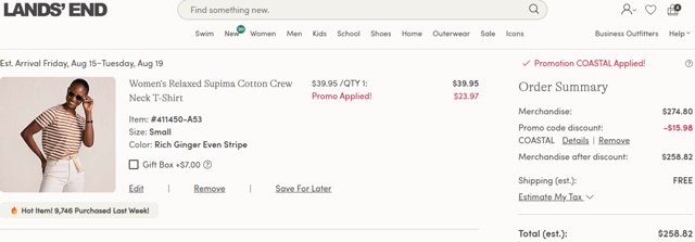 Lands' End Promo Codes (13 Verified) - 50% Off Aug 2025