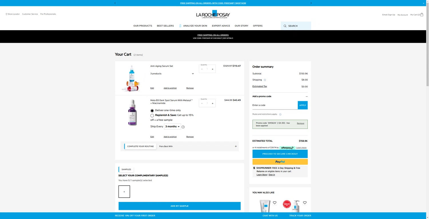 La Roche-Posay Promo Codes (7 Verified) - 10% Off Jan 2025