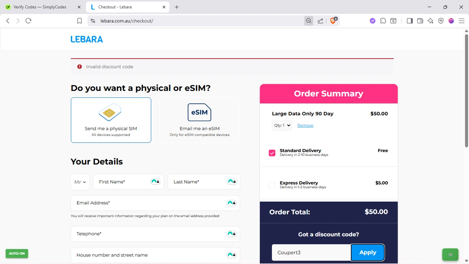 Lebara Promo Codes - 50% Off (3 Verified) Jan 2026