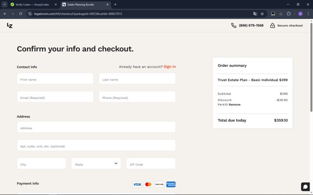 LegalZoom Promo Codes (1 Verified) - 10% Off w/Code May 2025