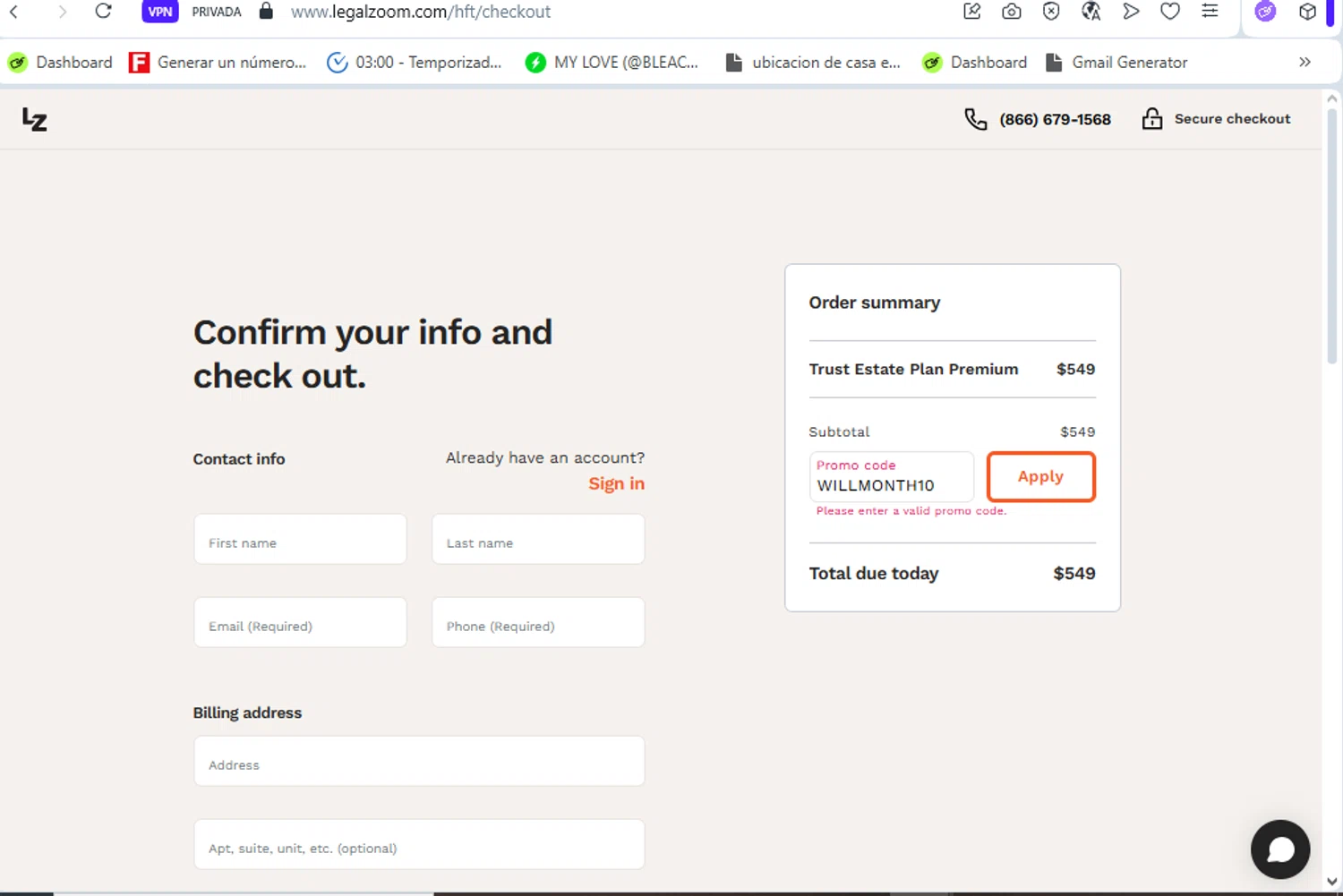 LegalZoom Promo Codes - 10% Off (3 Verified) Oct 2025