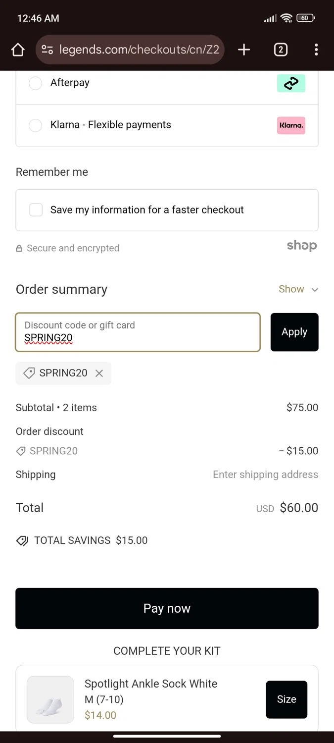 Legends Discount Codes - 20% Off | October 2024