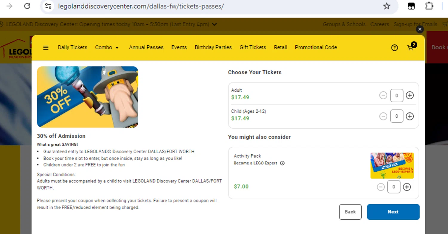 Legoland Discovery Centers Promo Codes - 30% Off | September 2024