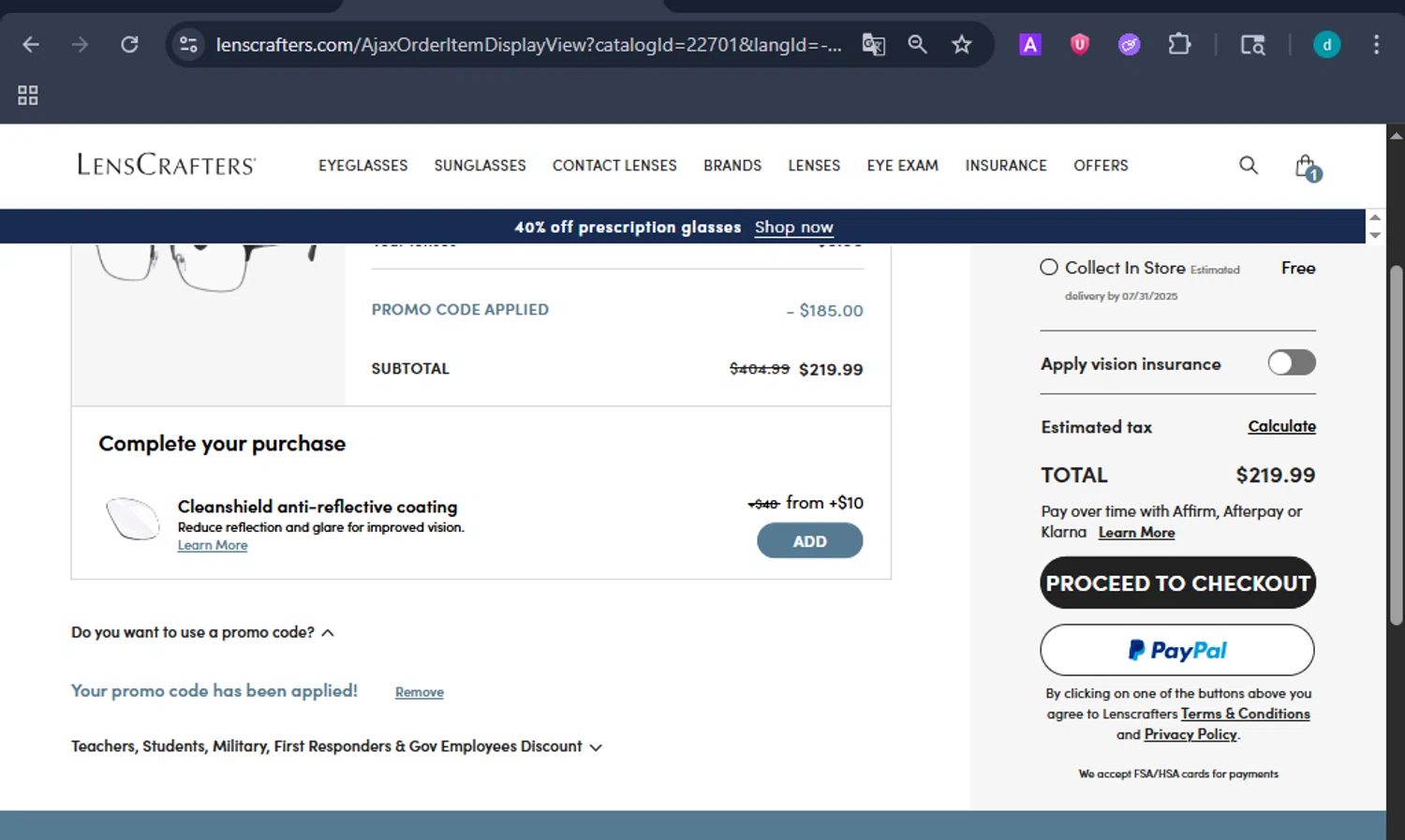 LensCrafters Promo Codes - 25% Off (Verified) Sep 2025